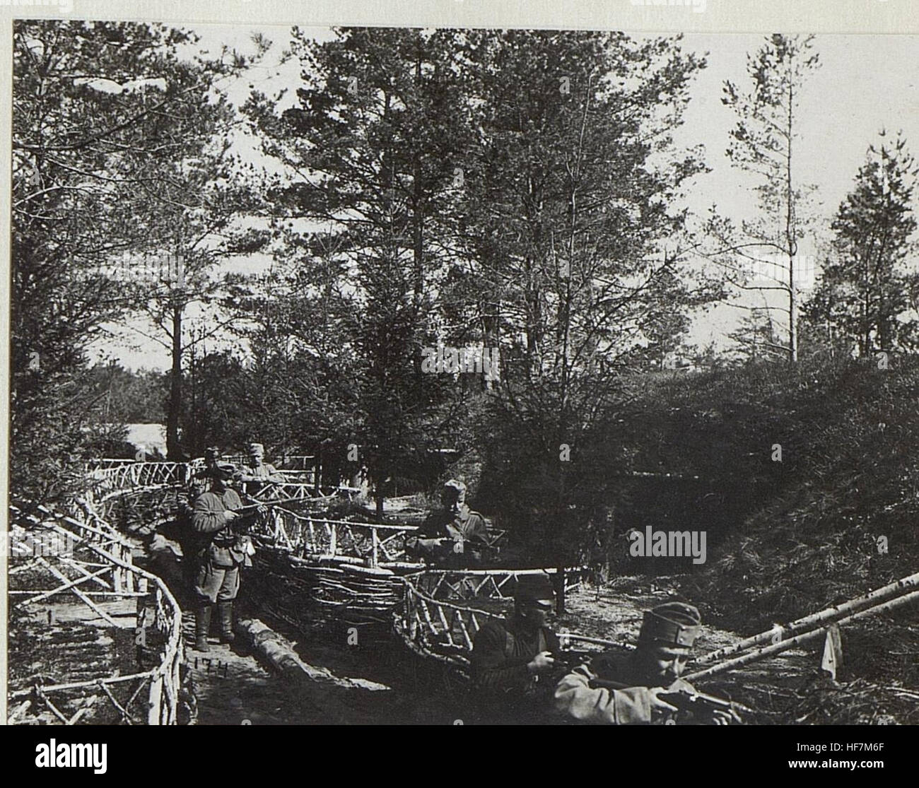 This World War I image shows a defensive trench used by German forces ...