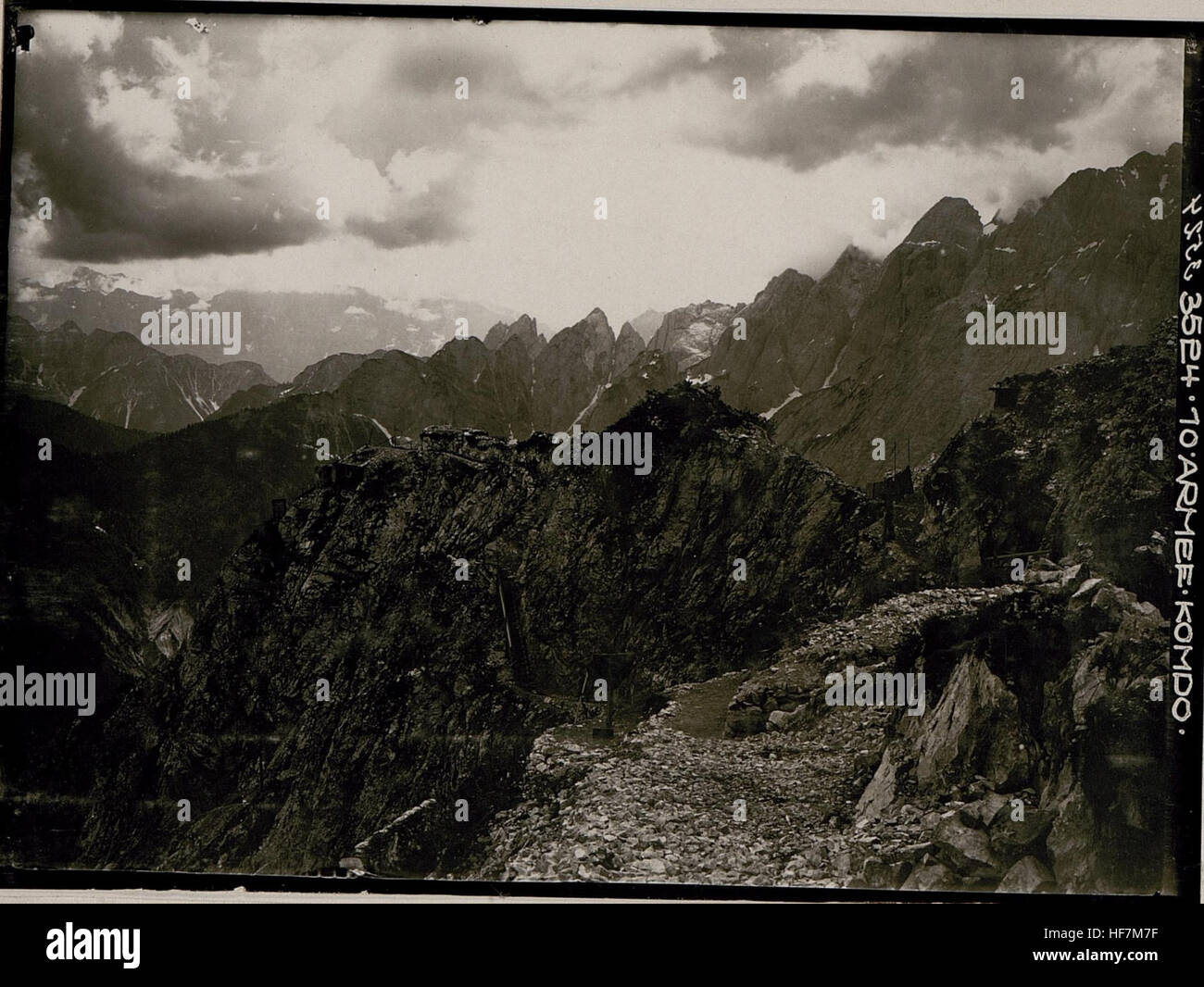 A World War I-era image depicting military positioning and ...