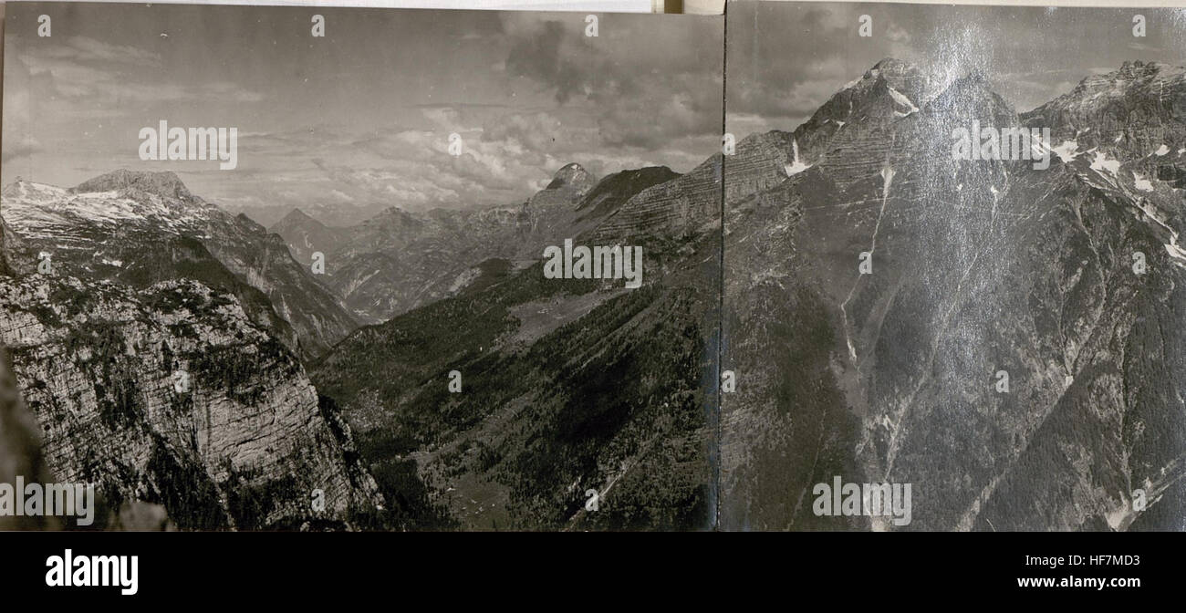 This 1917 panoramic view from the Art-observer at Kl. Schlichtl shows ...