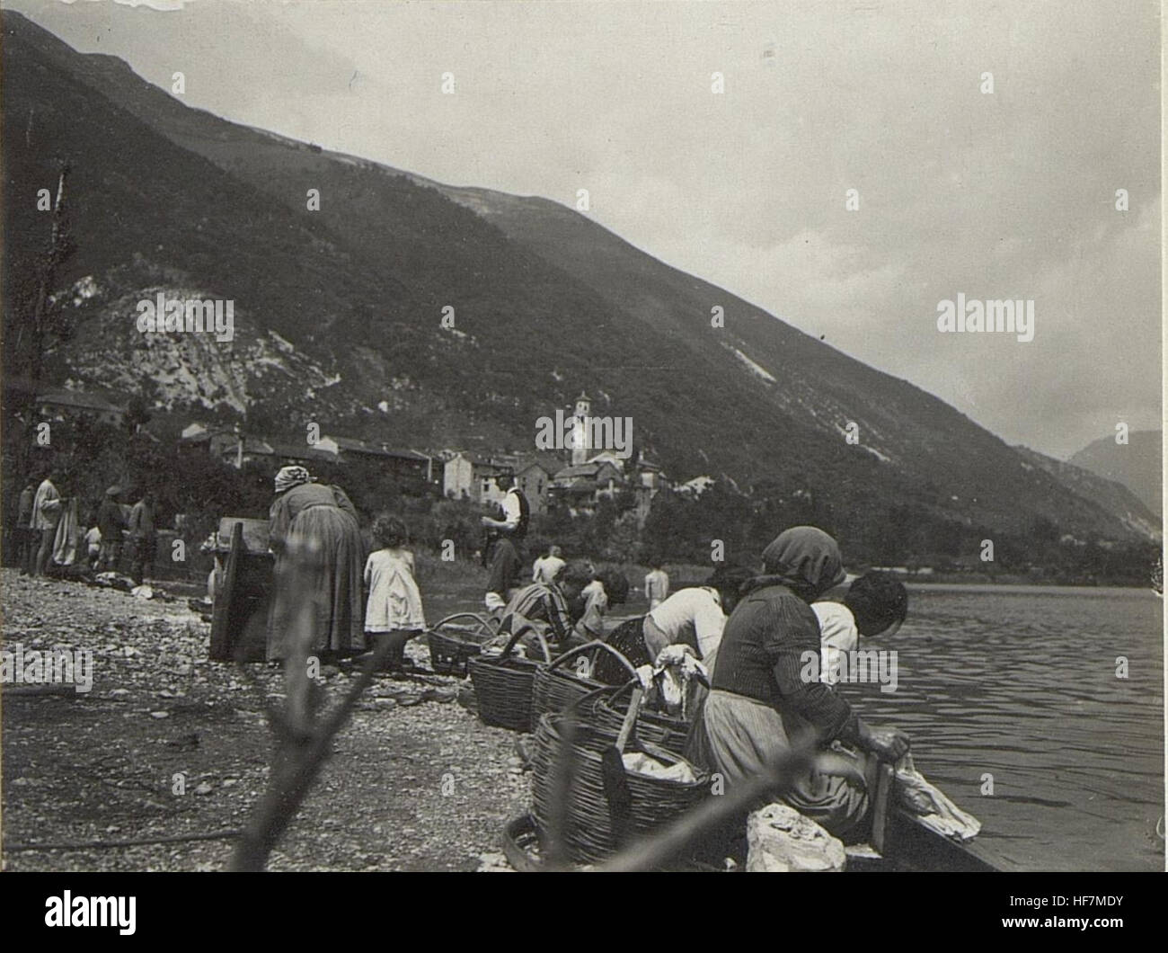 This historical image from the First World War depicts a battlefield ...