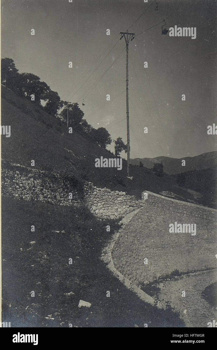 This image shows a 20-meter-high cable car mast from the First World ...