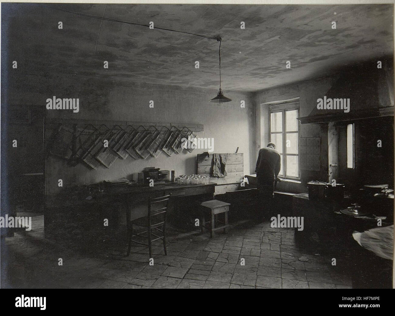 This image from the First World War shows the interior of the Erzherzog ...