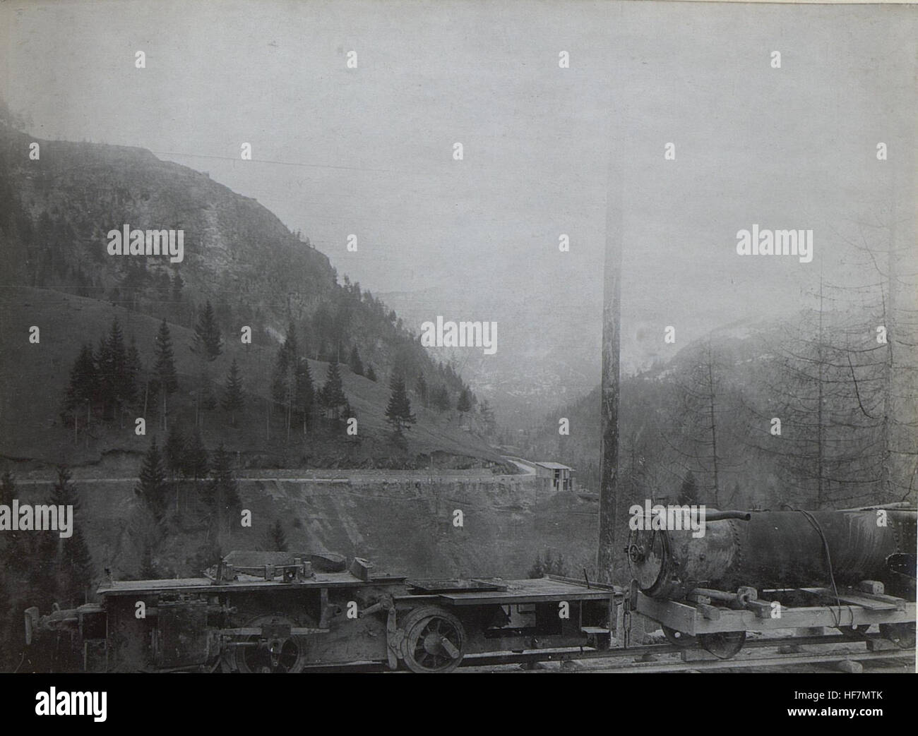 A historical photograph from World War I, showing the work of Peajo ...