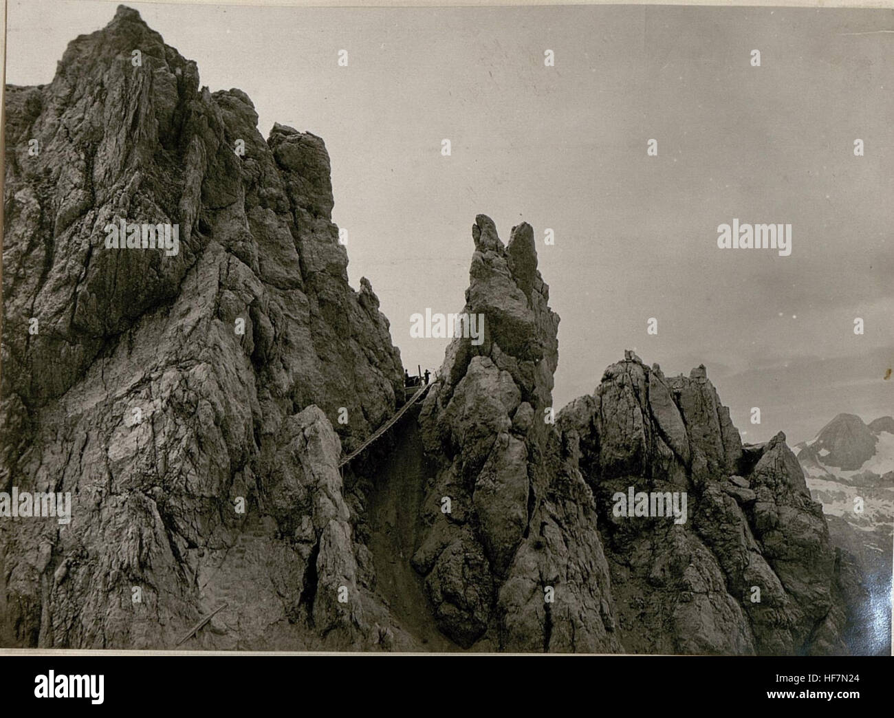 This map from World War I shows a military observation post and bridge ...