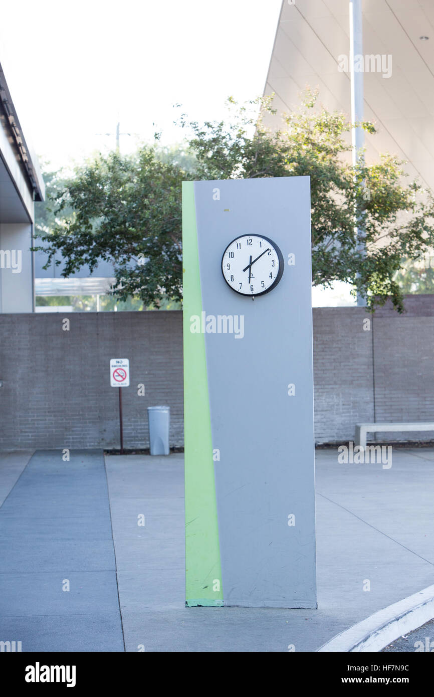 Clock in a public area Stock Photo - Alamy