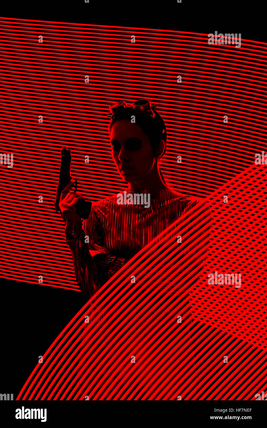 Secret Agent Spy Silhouette in Light Painting Backdrop Stock Photo - Alamy