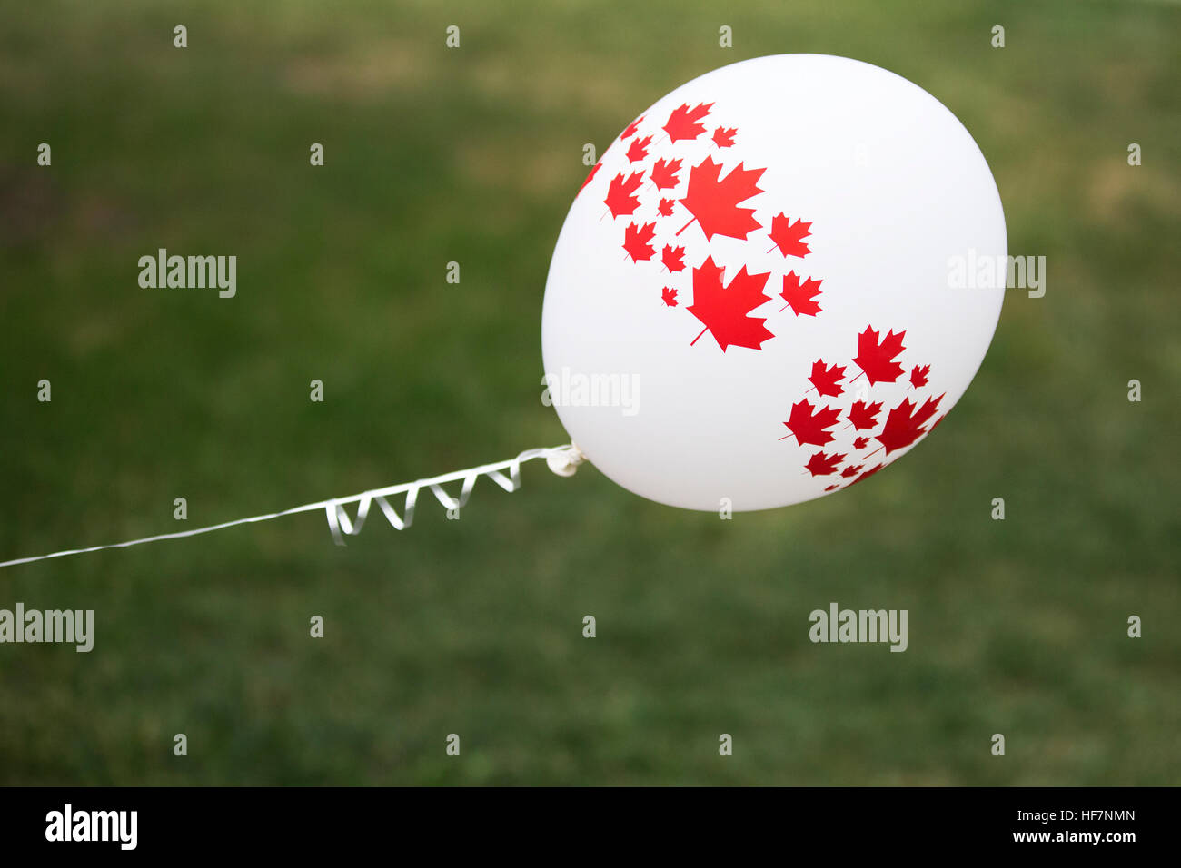 Canada Day balloon with maple leaf design Stock Photo - Alamy