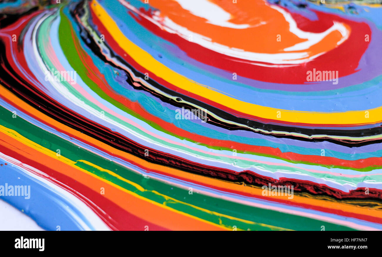 Photograph of a colorful paint abstract pattern Stock Photo - Alamy