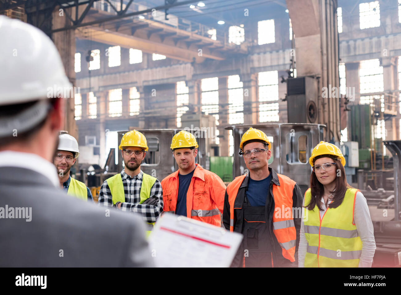Steel workers safety meeting hi-res stock photography and images - Alamy