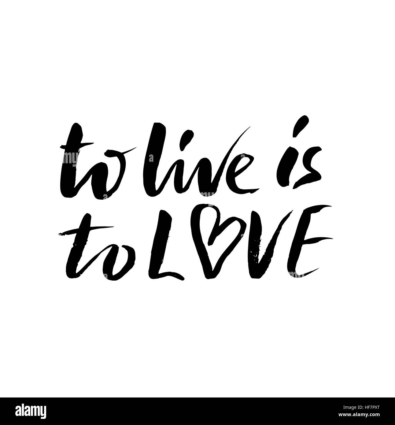 Hand drawn live love Cut Out Stock Images & Pictures - Alamy