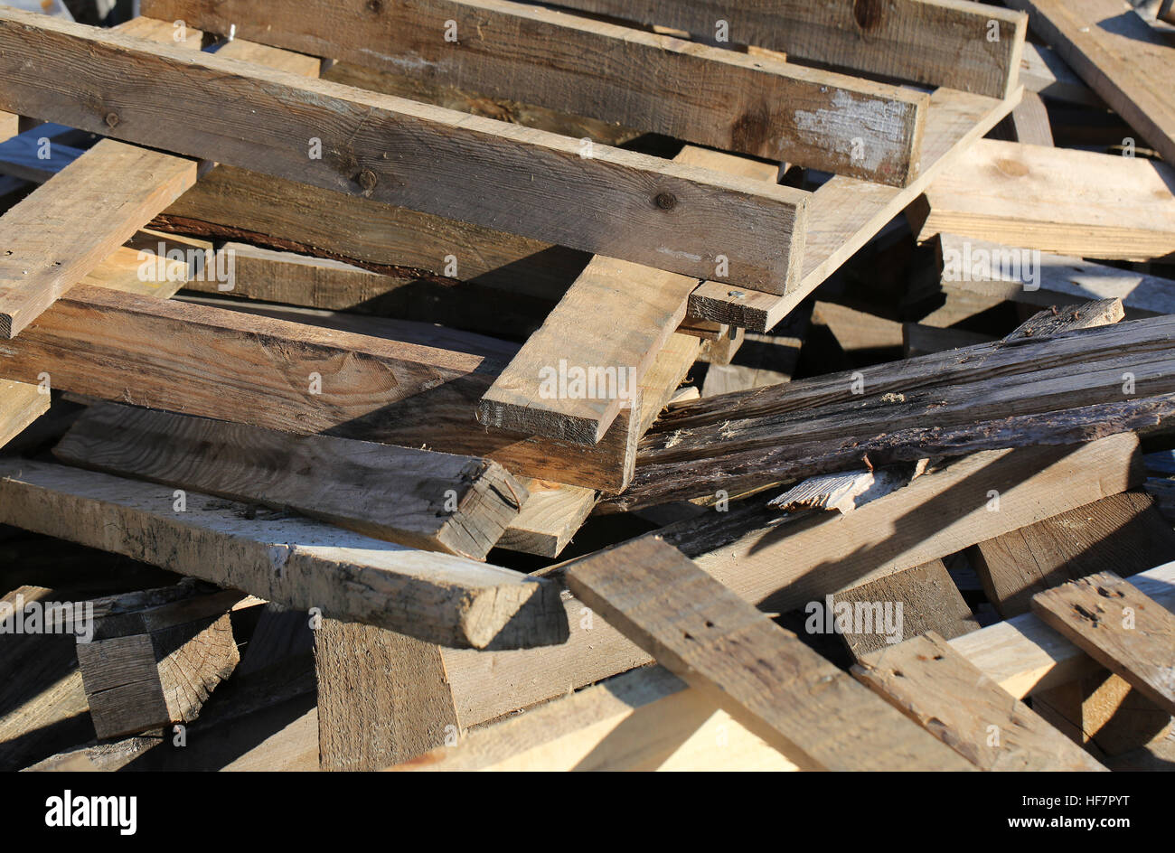 many wooden pallets in a woody material landfill Stock Photo - Alamy