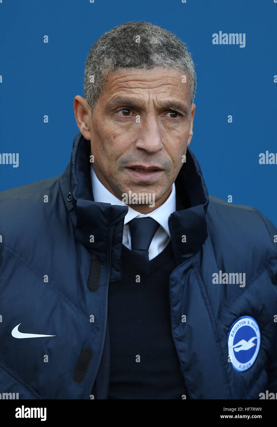 Brighton and Hove Albion manager Chris Hughton during the Sky Bet ...
