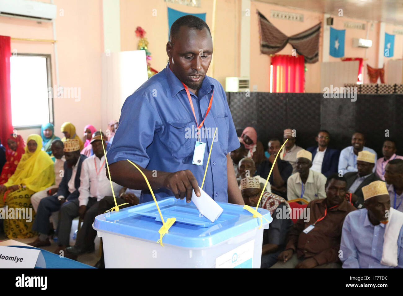 A delegate votes during the electoral process for the House of the ...