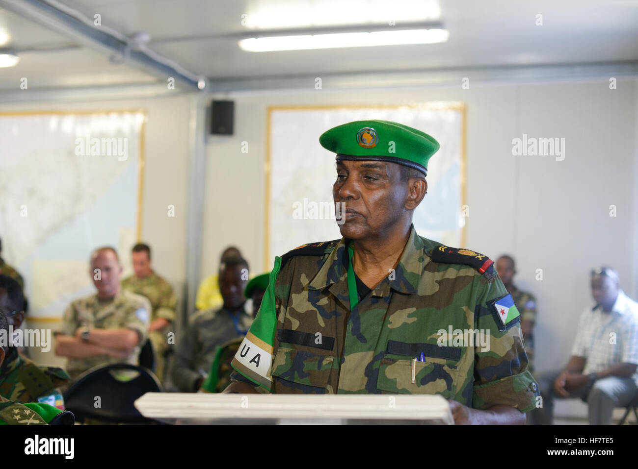 Lieutenant General Osman Noor Soubagleh, AMISOM Force Commander, speaks ...