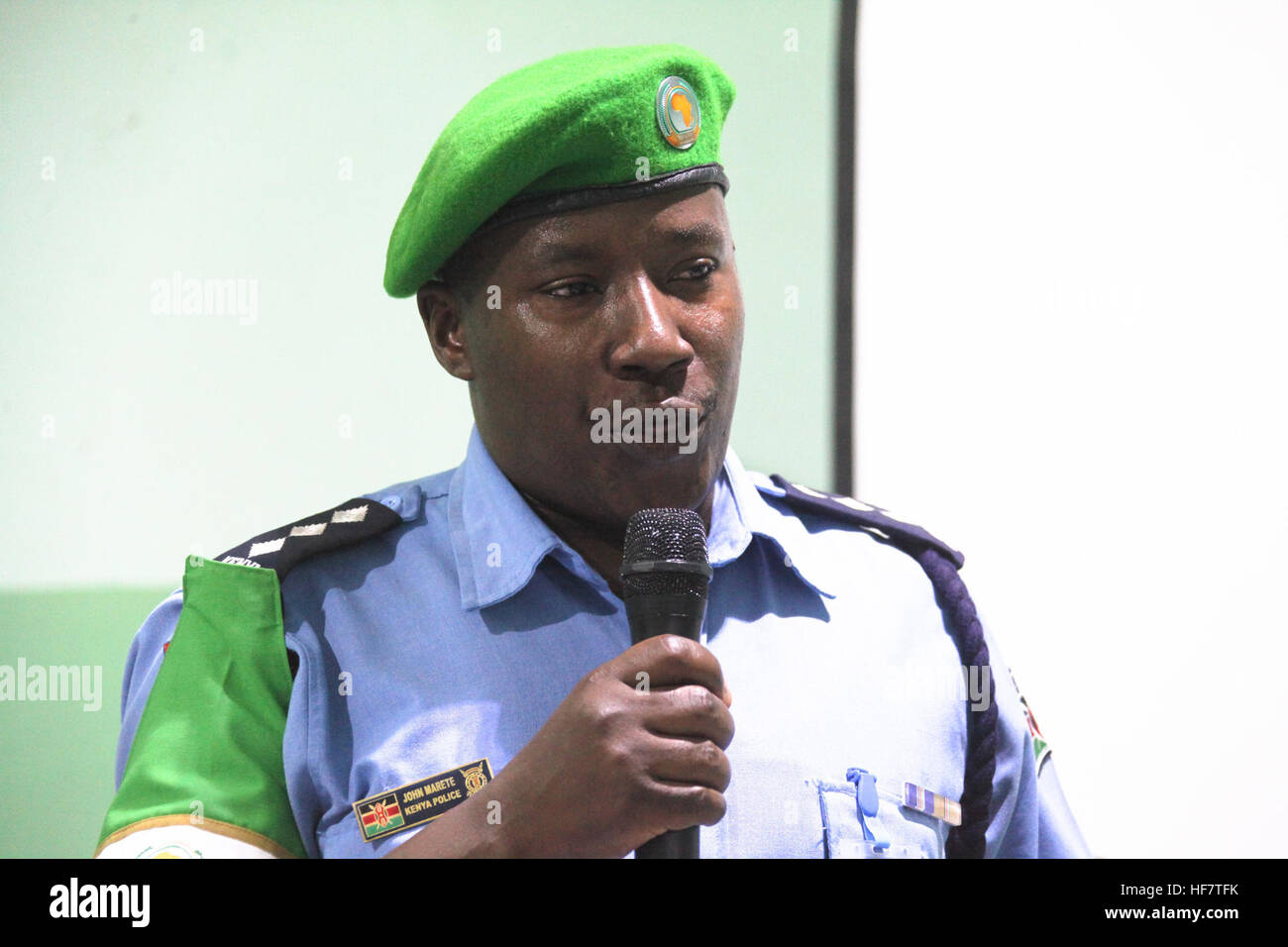Chief Inspector John Marete addresses a community policing event in ...