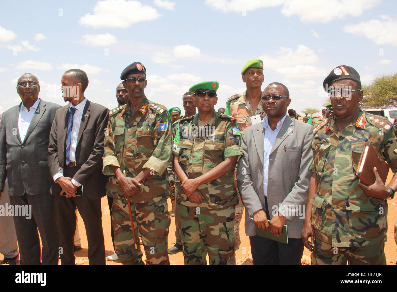 Officials from the African Union Mission in Somalia (AMISOM), the ...