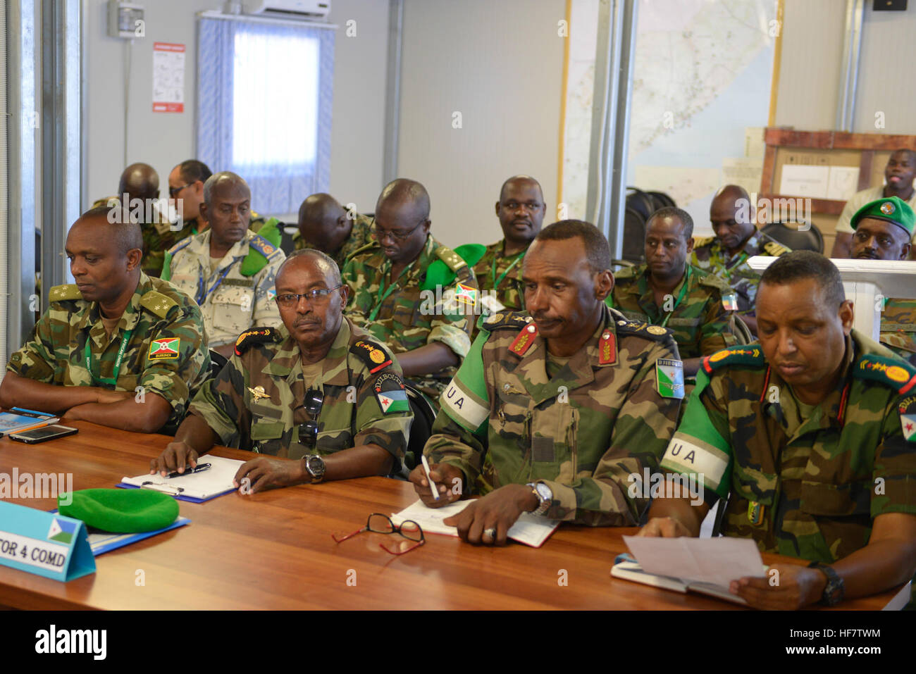 Senior officers of the African Union Mission in Somalia (AMISOM ...