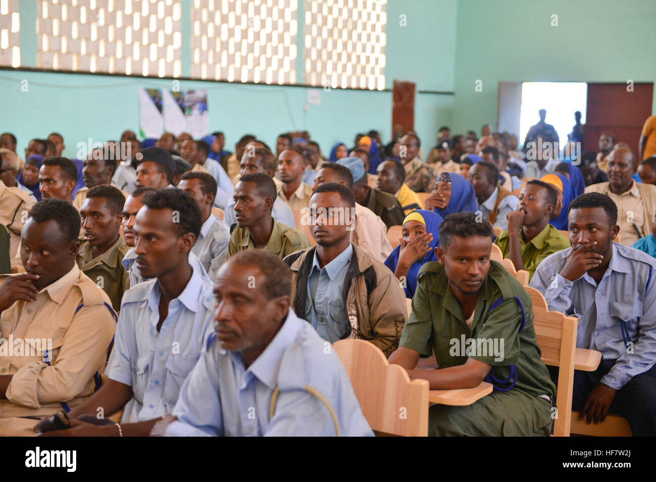 On October 17, 2016, Somali police officers attended a ceremony marking ...