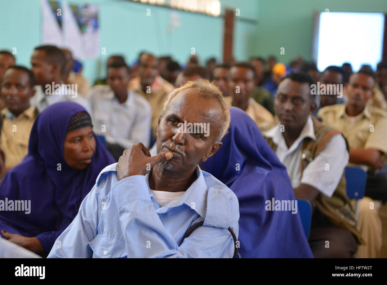 Somali police officers attend a ceremony at General Kahiye police ...