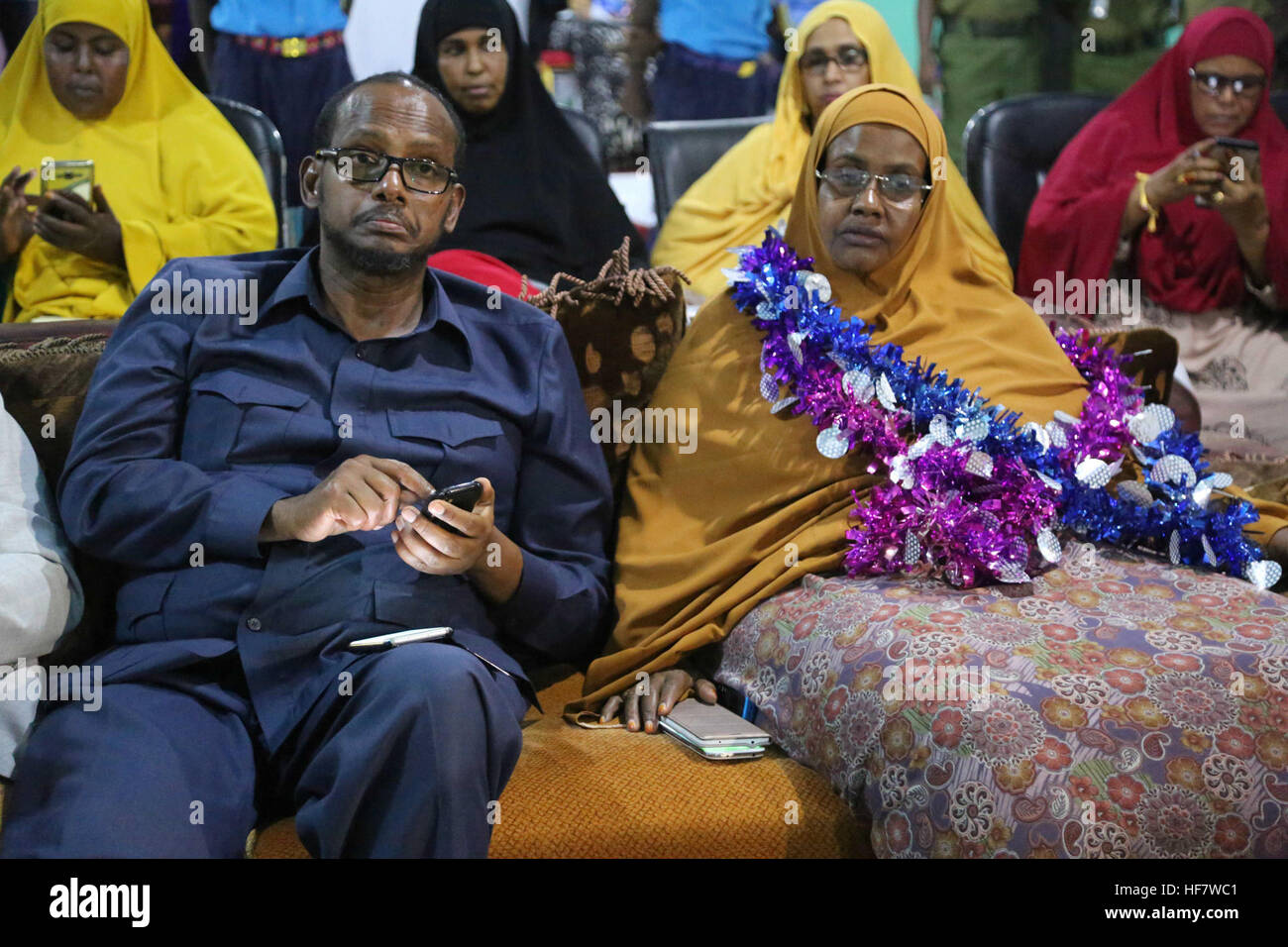MP-elects Abdi Shire Jama and Duniya Ali Mohamed from Galmudug at the ...