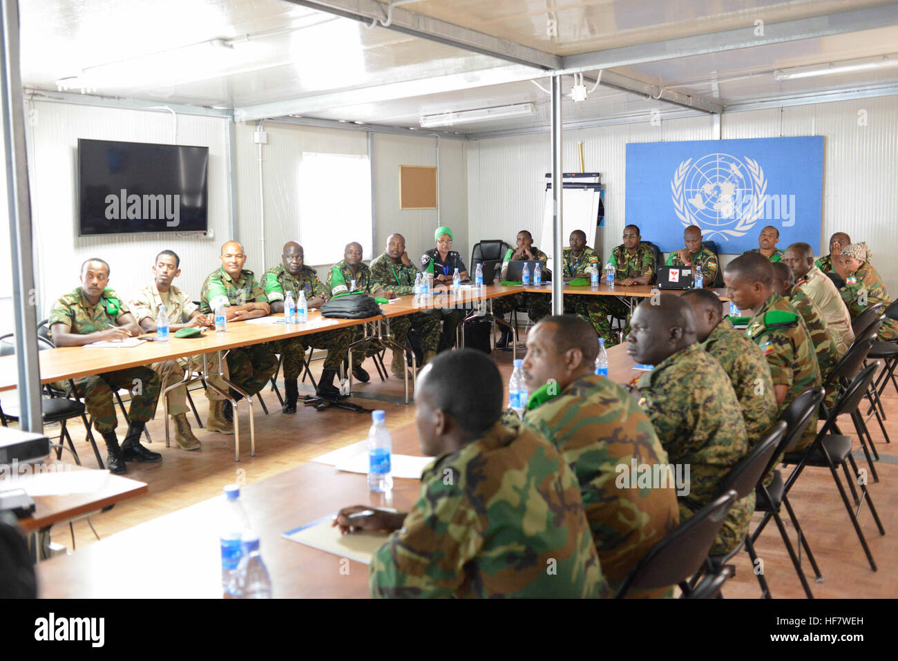 Soldiers belonging to the African Union Mission in Somalia (AMISOM ...