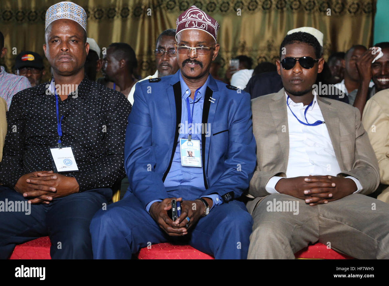 Delegates attend the electoral process in Cadaado, Somalia on November ...