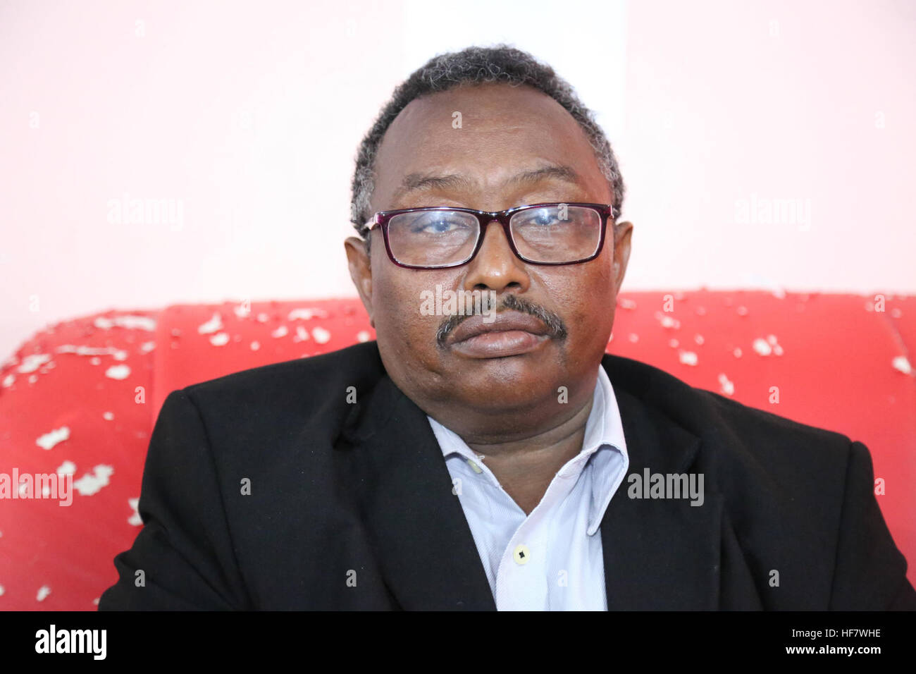 Mohamed Mohamud Jimale, an MP-elect from HirShabelle State, attends the electoral process at the ...