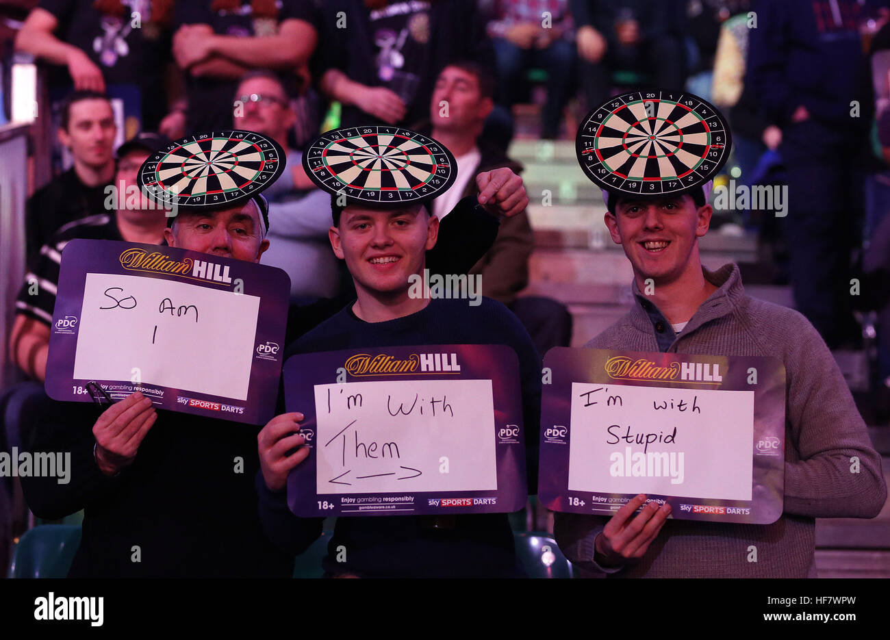 Darts fans in fancy dress during day ten of the William Hill World ...