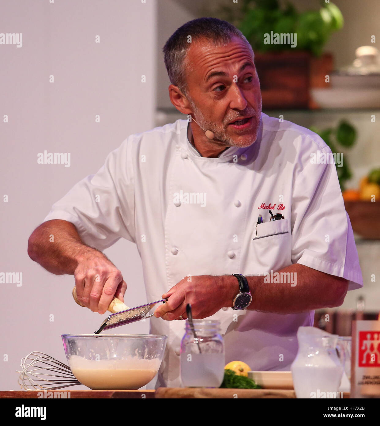 The BBC Good Food Show - Michel Roux gives a cookery demonstration in ...
