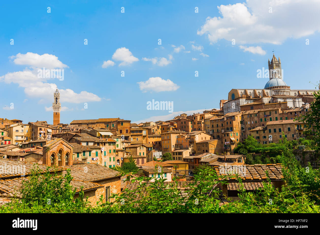 picture of the cityscape of the medieval Siena, Tuscany, Italy Stock ...