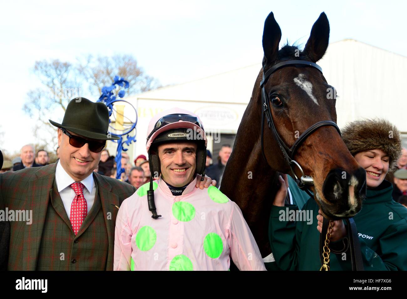 Douvan and jockey Ruby Walsh with owner Rich Ricci after the Paddy ...