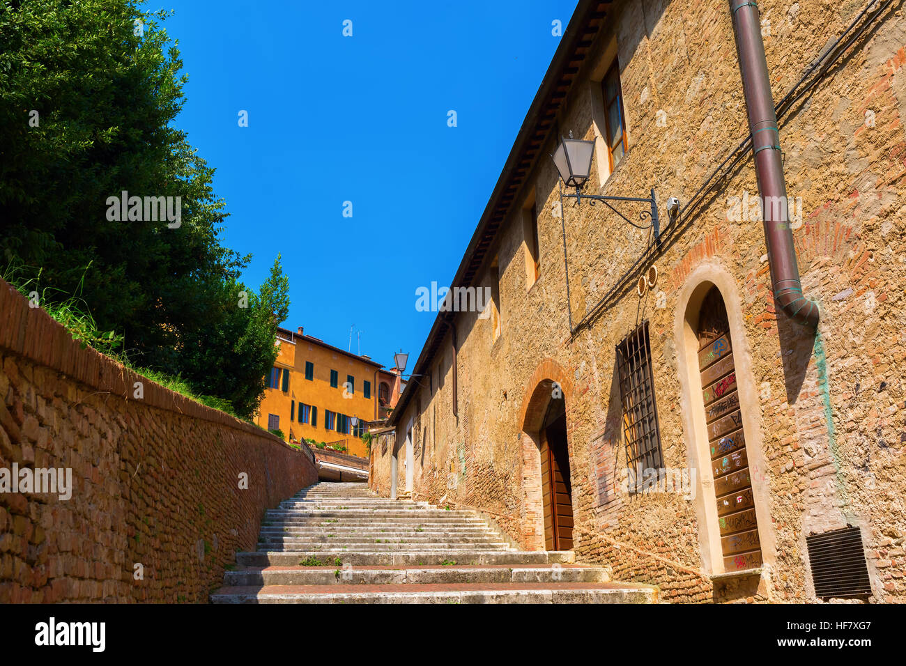picture of steep stairs in Siena, Tuscany, Italy Stock Photo - Alamy