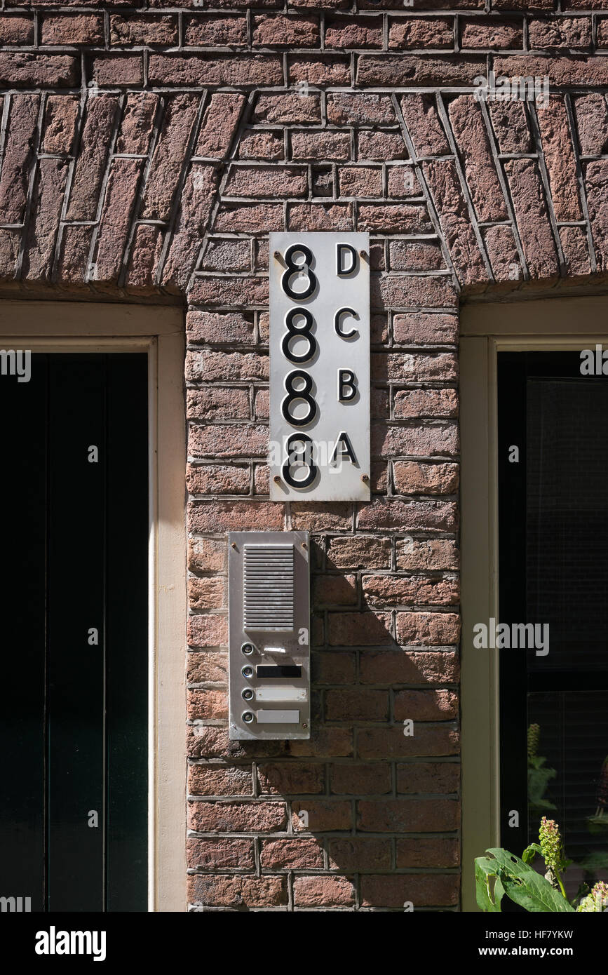 House numbers on brick wall in the Netherlands Stock Photo - Alamy