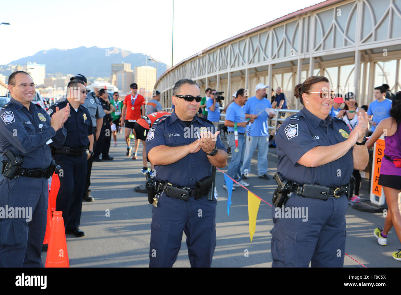 El Paso Port of Entry Port Director Beverly Good, right, and other CBP ...