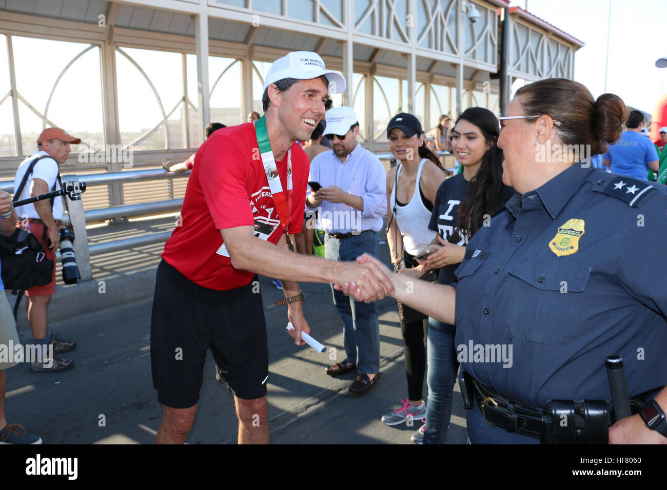 El Paso Port of Entry Port Director Beverly Good, right, greets U.S ...
