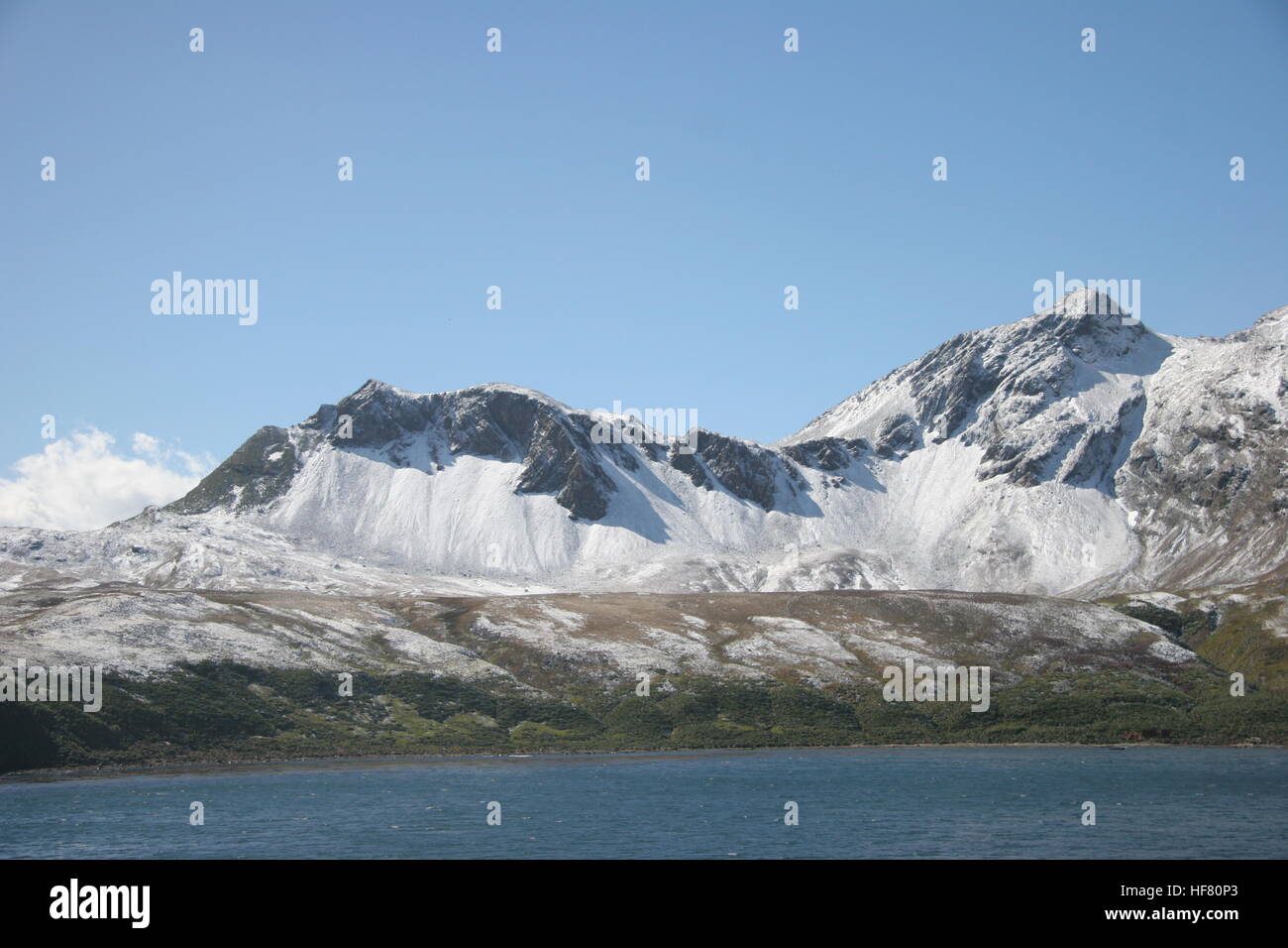 Snowy mountain scenery in South Georgia Stock Photo - Alamy