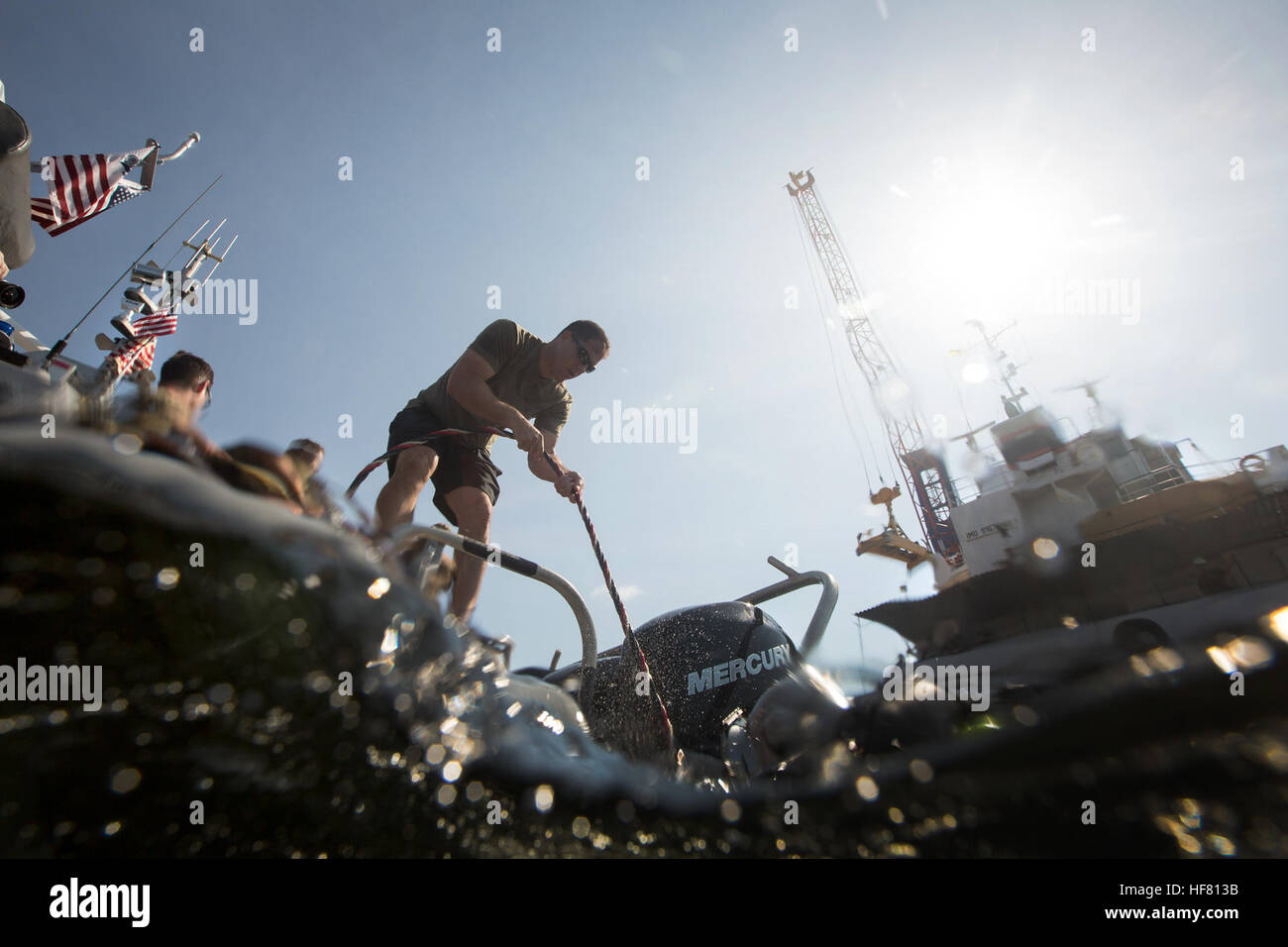 A surface air supply line is fed to a U.S. Customs and Border ...