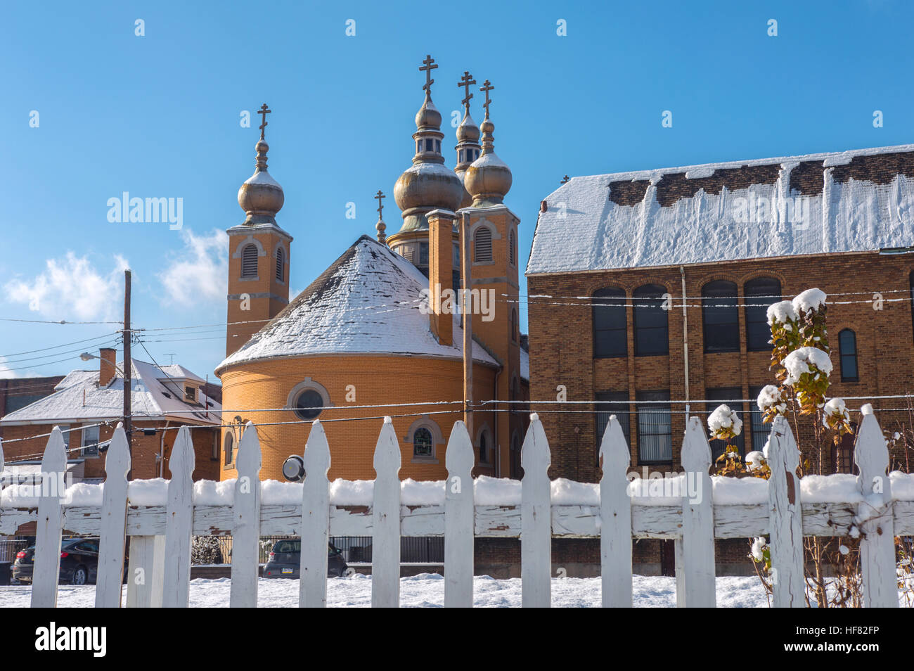 St. Nicholas Russian Orthodox Church, McKees Rocks, Pennsylvania, on a ...