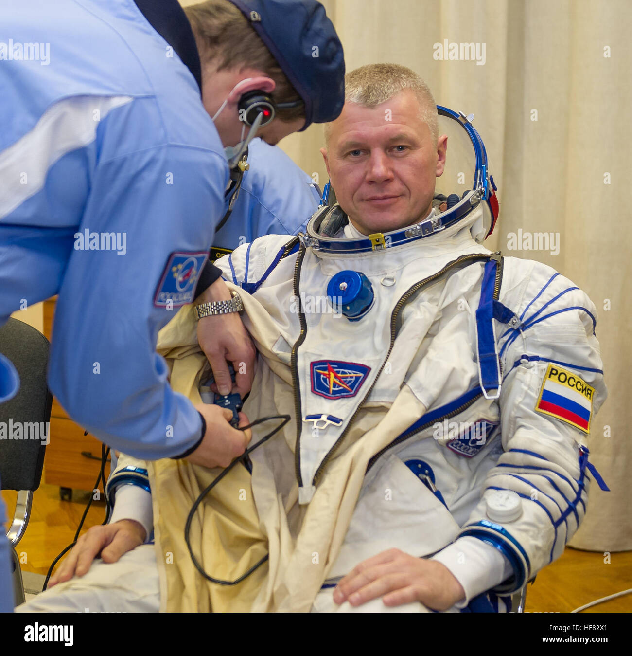 Expedition 50 Russian cosmonaut Oleg Novitskiy of Roscosmos is seen ...
