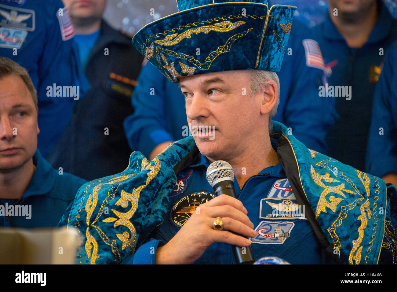 Expedition 48 NASA astronaut Jeff Williams is seen at a welcome ...