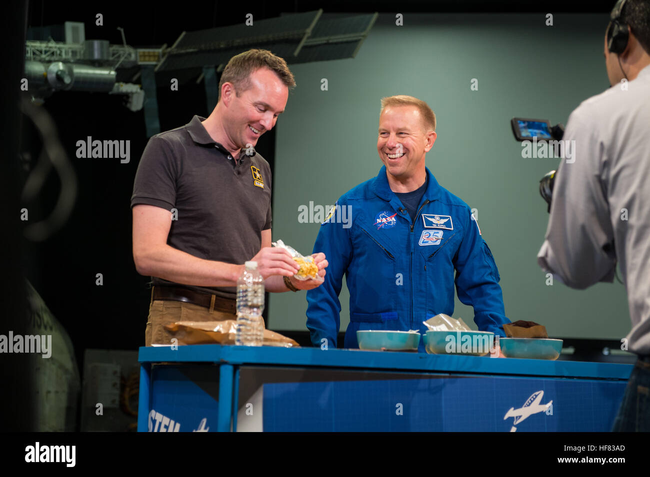 Secretary of the Army Eric Fanning and NASA astronaut Tim Kopra discuss ...