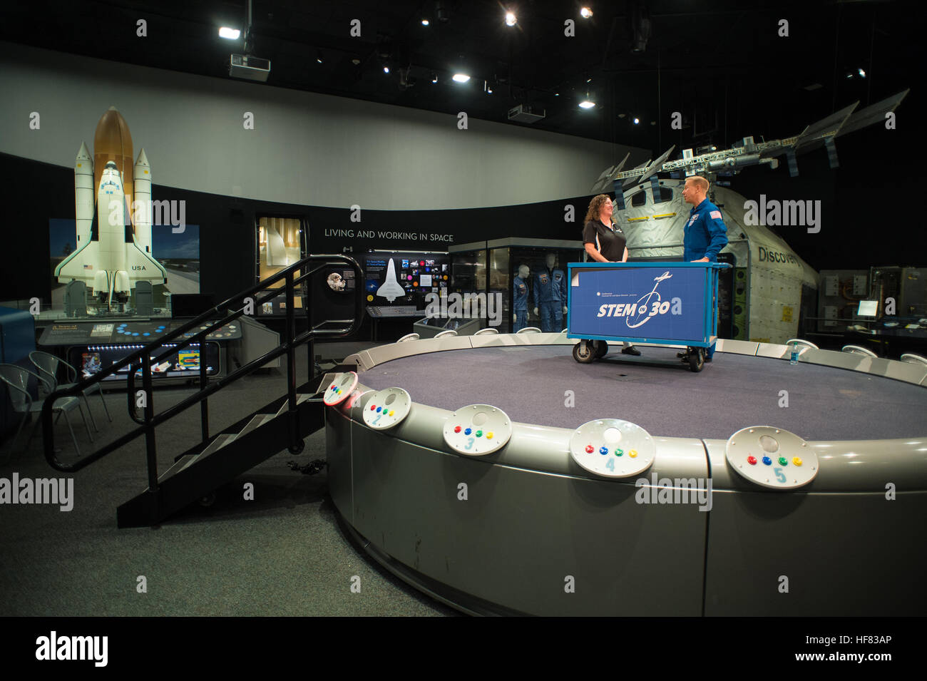 NASA astronaut Tim Kopra is interviewed at the Smithsonian National Air ...