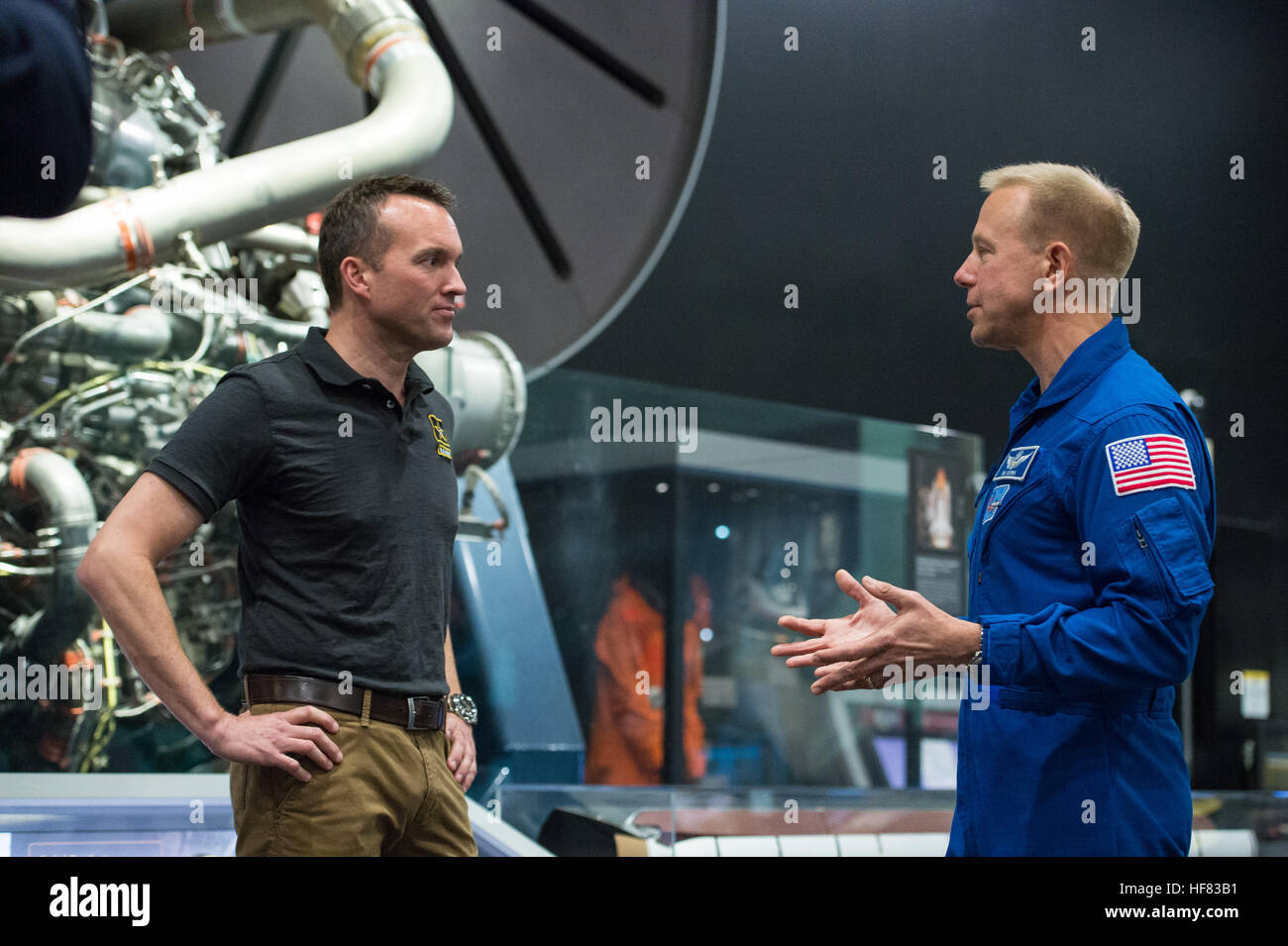 Eric Fanning, U.S. Secretary of the Army, and NASA astronaut Tim Kopra ...