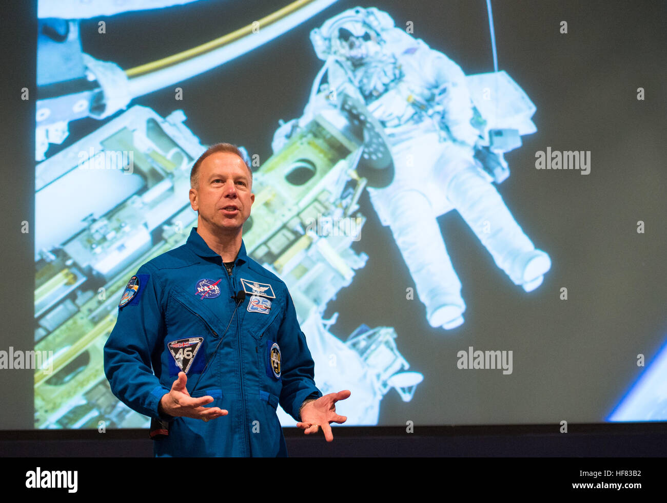 NASA astronaut Tim Kopra speaks about safety in space flight at NASA ...