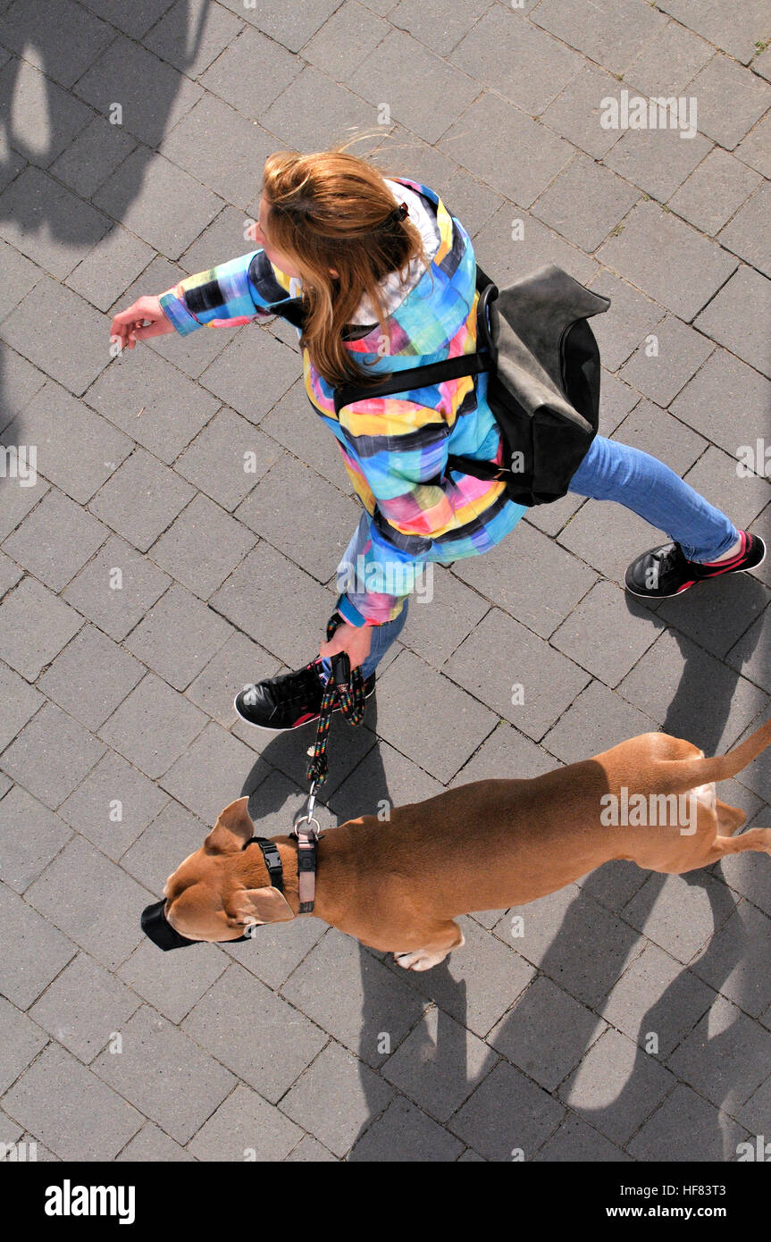 People with dog. Barcelona, Catalonia, Spain Stock Photo - Alamy