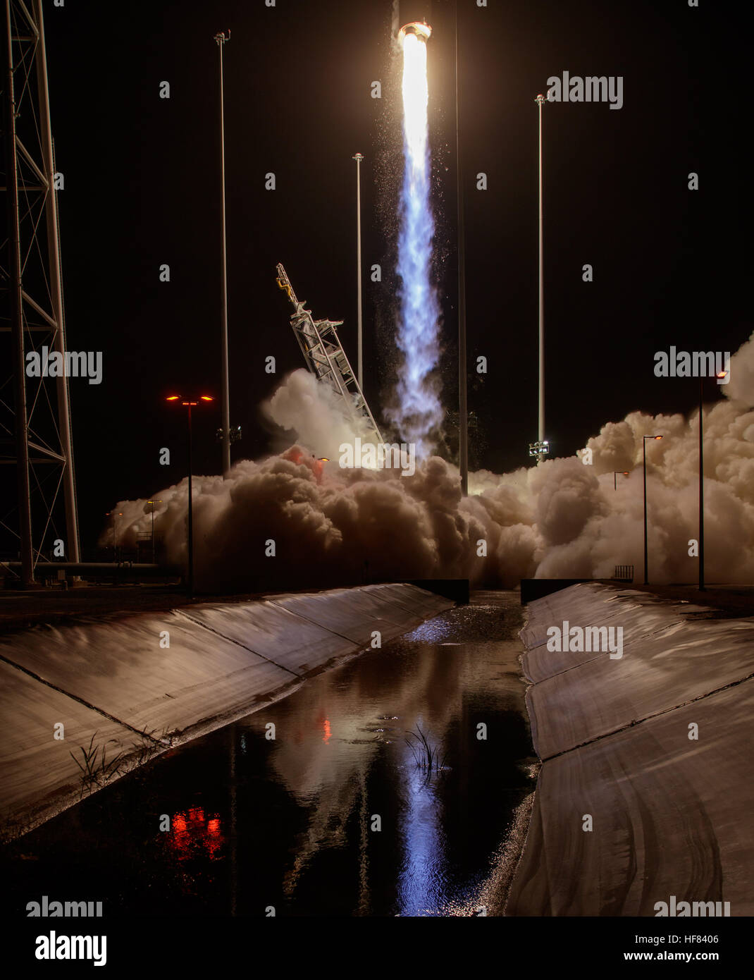 The Orbital Atk Antares Rocket With The Cygnus Spacecraft Onboard