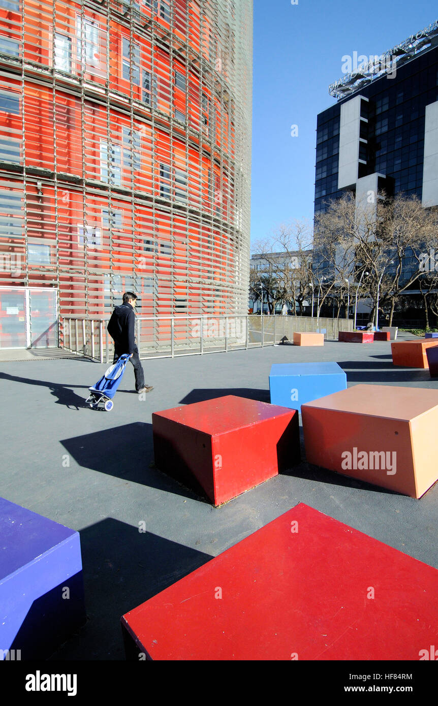 Agbar Tower by Jean Nouvel and Hotel Silken Diagonal by Juli Capella at ...