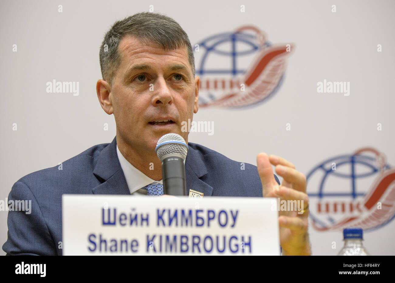 NASA astronaut Shane Kimbrough participates in a press conference at ...