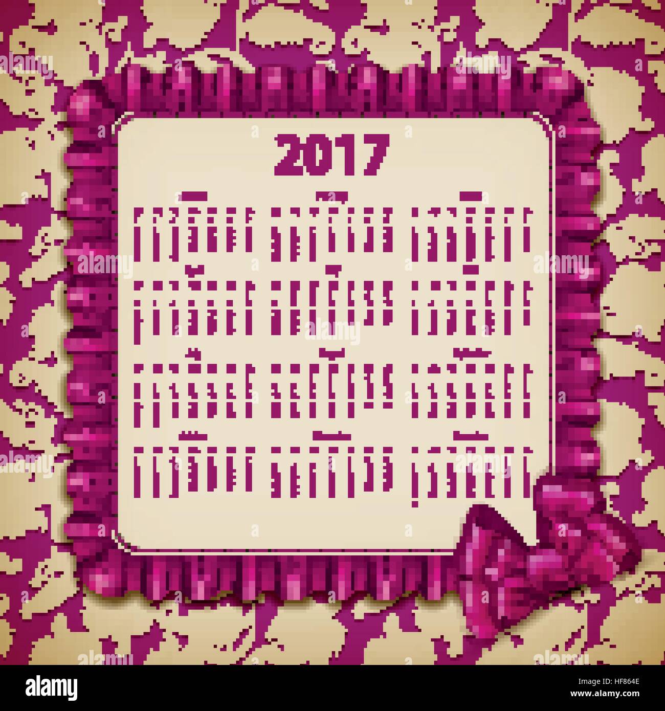 Elegant template of calendar Stock Vector Image & Art - Alamy