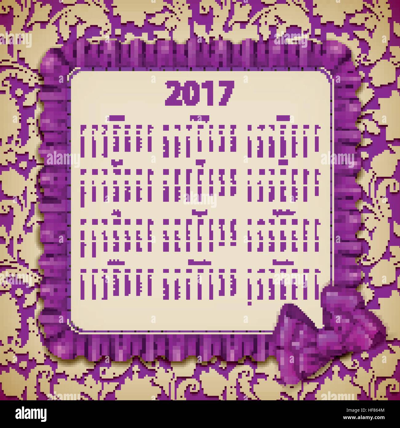 Elegant template of calendar Stock Vector Image & Art - Alamy